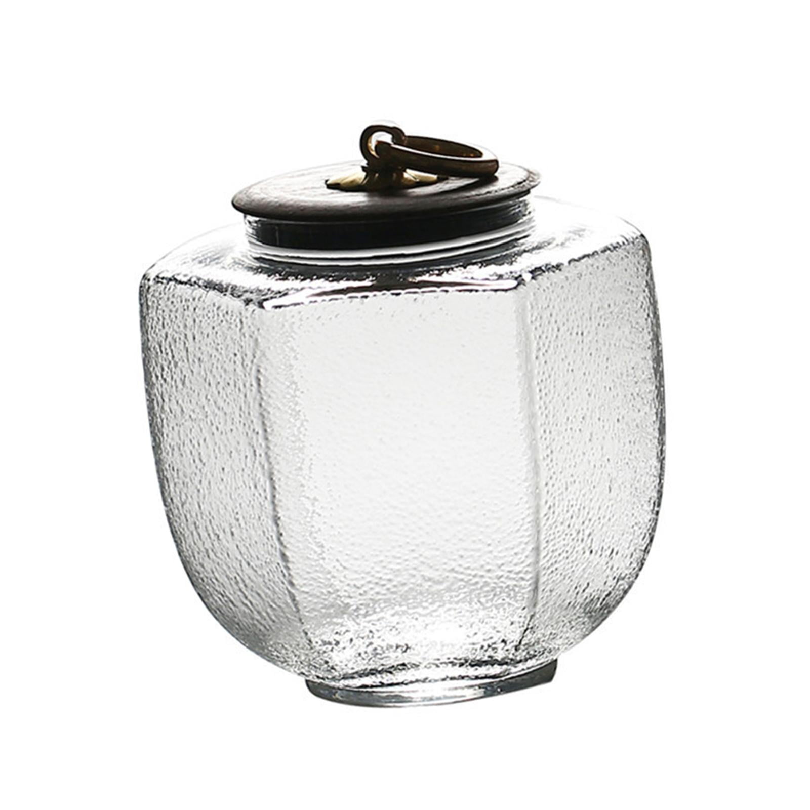 Glass Tea Storage Jar Large Bore Design Tea Can for Kitchen Tea Room ...