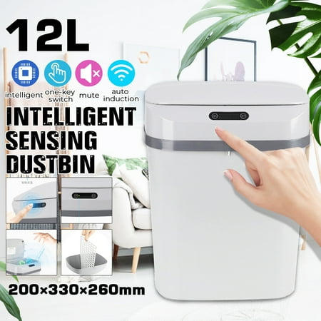 12L Automatic Smart Auto Sensor Dustbin Trash Can Waste Bin Kitchen ...