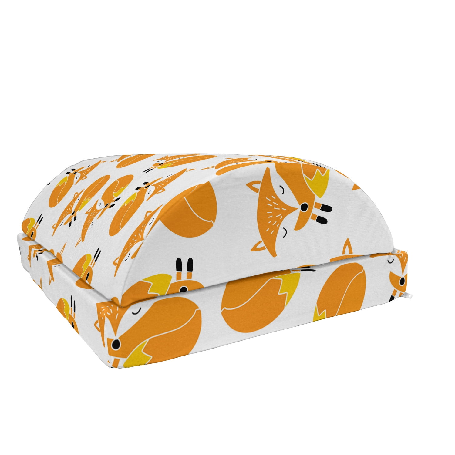Cartoon Foot Rest, Repeating Sleeping Fox Cub Doodle Illustration, Non ...