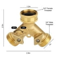 TSV Brass Garden Hose Splitter, 2 Way Heavy Duty Y-Shaped Garden Hose ...