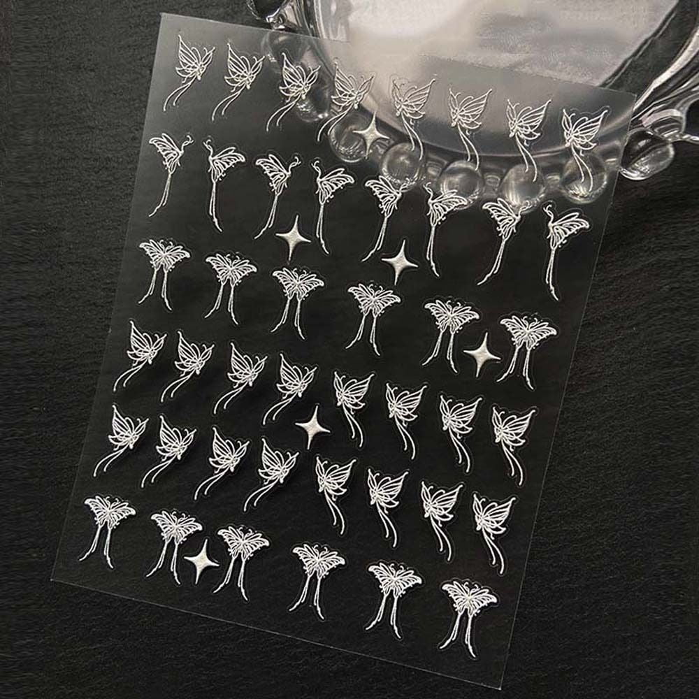 Ins Style Butterfly Wings Self-adhesive Hollow Butterfly Black White ...