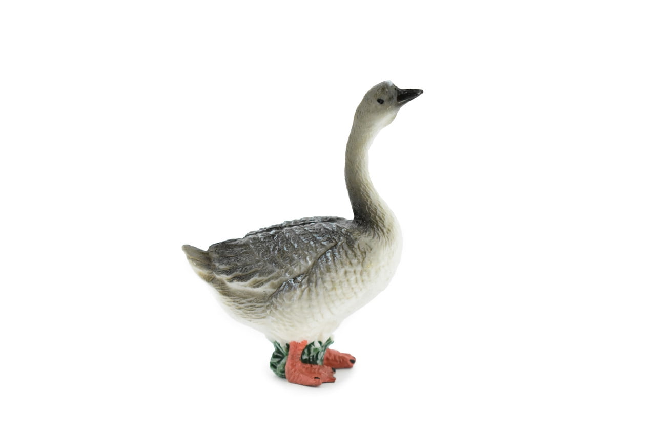 Goose, Grey Goose, Chinese, Hand Painted, Museum Quality Rubber Bird ...