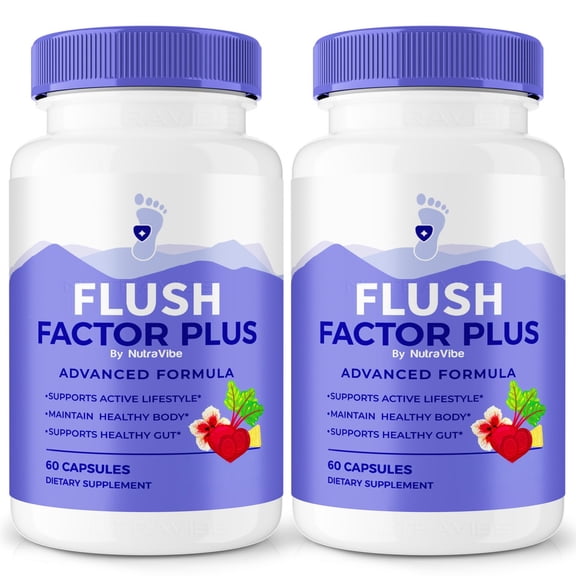 (2 Pack) Flush Factor Plus Capsules, Maximum Strength Formula for ...