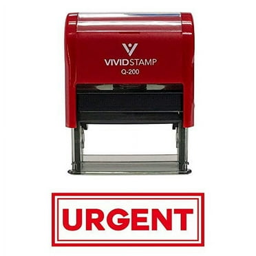 Vivid Stamp Faxed By Date Self Inking Rubber Stamp (Red Ink) Medium ...