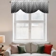 Abstract Art Tie Up Valance Curtains Classic Black Line Gradient ...