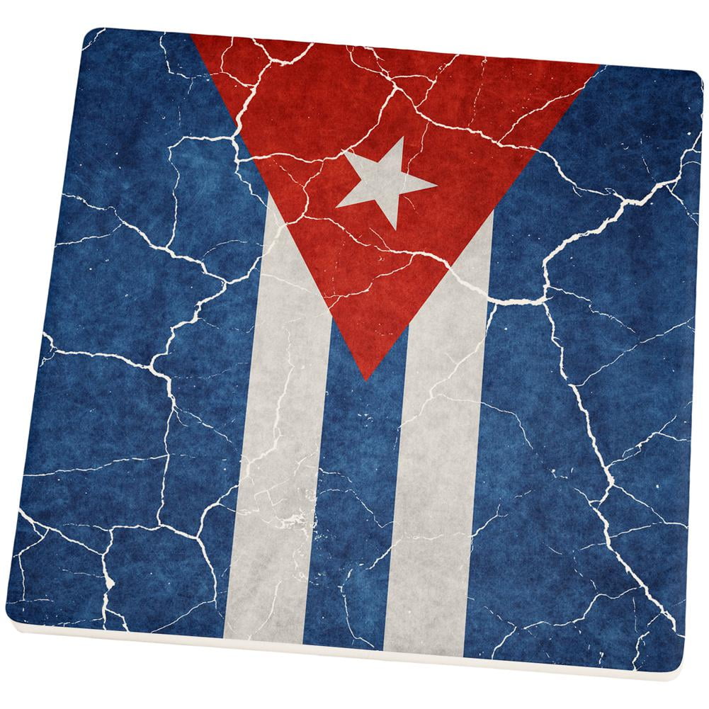 Distressed Cuban Flag Square Sandstone Coaster - Walmart.com