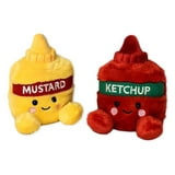Set of 2 TOMMY KETCHUP & NEWTON MUSTARD Palm Pals 5" Stuffed Plush ...