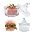 Large Body Powder Puff Clear Glass Cosmetic Container Decorative Multi ...