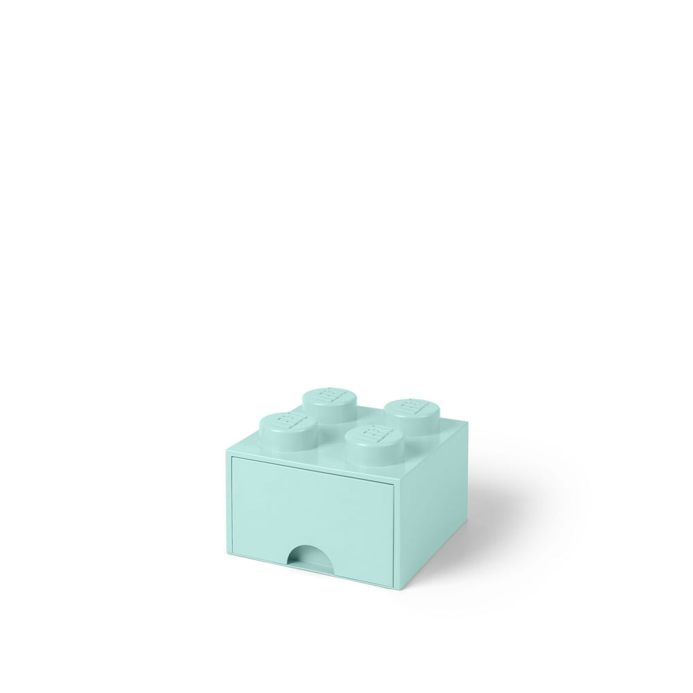 LEGO Storage Brick Drawer 4, Aqua Light Blue - Walmart.com - Walmart.com