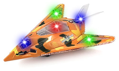 Air Force Stealth Fighter Battery Operated Kid's Bump and Go Toy Plane ...