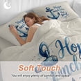 Blue Anchor Comforter Set Full Size, Watercolor Hope Anchors The Soul ...