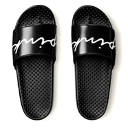 Victoria's Secret Pink Crisscross Rose Gold Irridescent Strap Slides ...