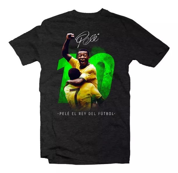 Playeras Pelé El Rey Fútbol Brasil Full Color-9 Modelos Aquí | Bodega ...