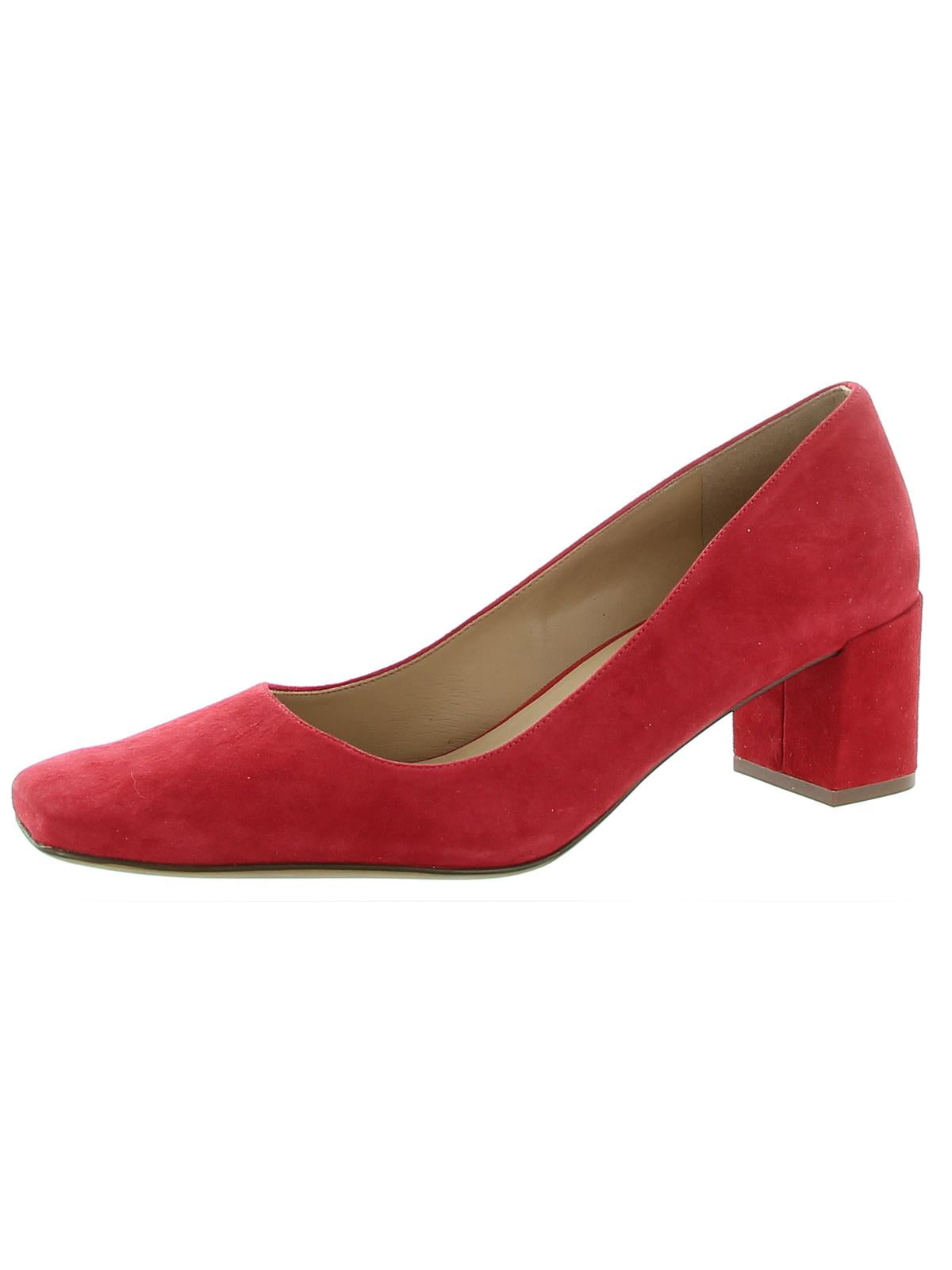 Naturalizer Womens Karina Suede Square Toe Pumps Red 11 Narrow (AA,N ...