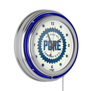 Dodge Chrome Double Rung Neon Clock - Scat Pack - Walmart.com