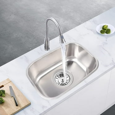 TOOL1SHOoo Small Drain Mobile RV Caravan Kitchen Sink with Cover, 304 ...