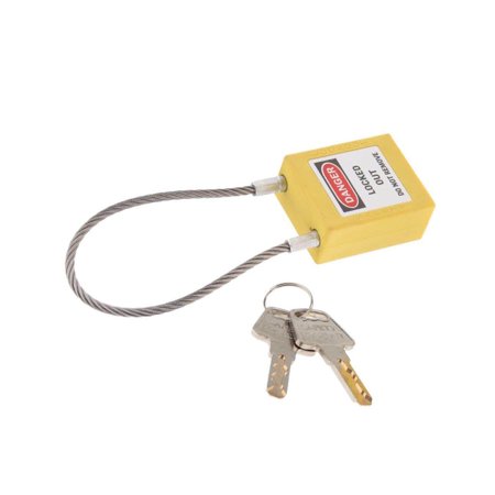 pitrice Stainless Steel Cable Safety Padlock Safety Lock Security ...
