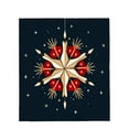 Durable Soft & Warm Flannel Blanket - Cozy Snowflake Design with Red ...