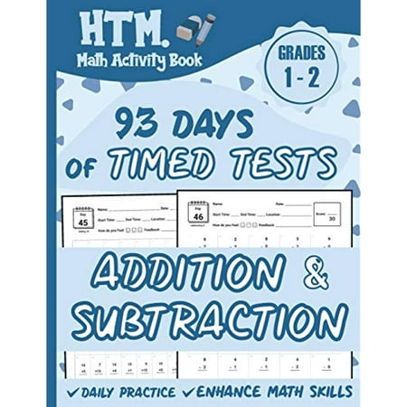 93 Days of Timed Tests - Addition And Subtraction: Grades 1-2, Math ...