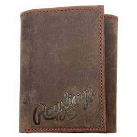 Rawlings High Grade Embossed Trifold Wallet for Men (Brown) | Walmart ...