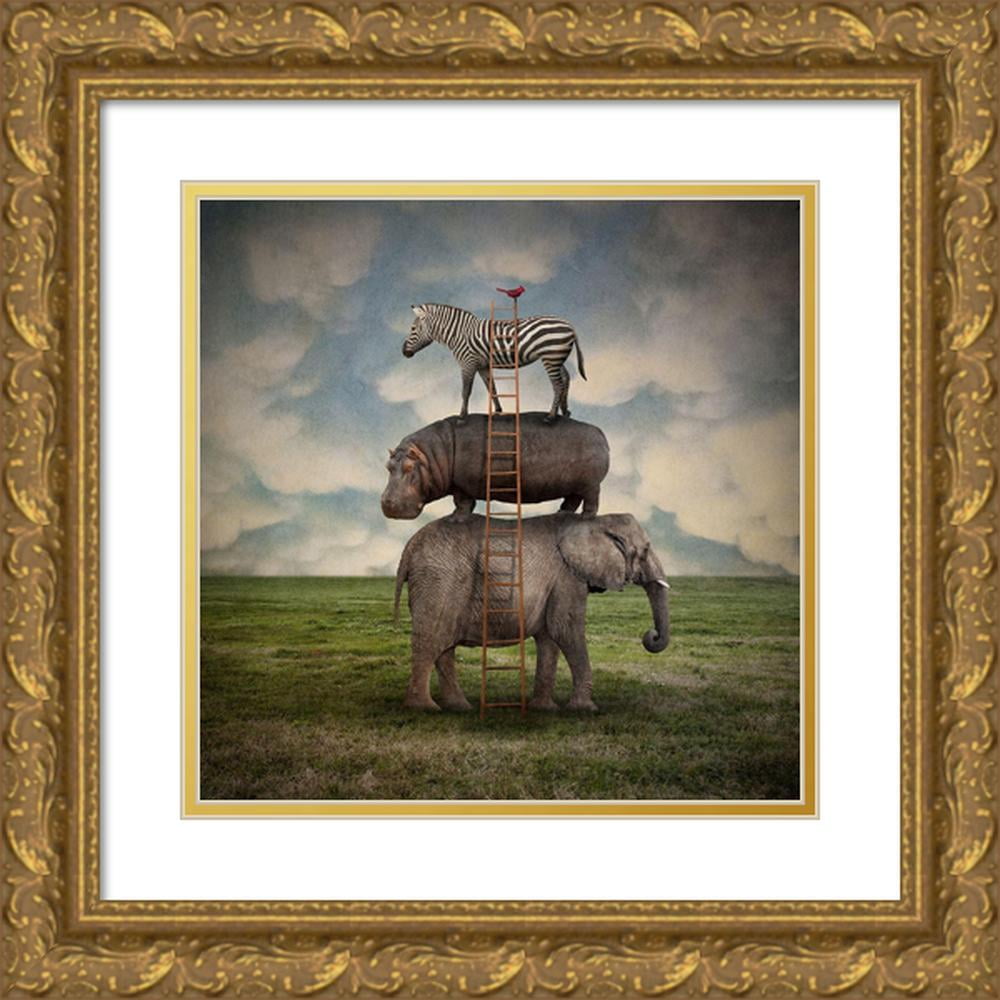 Noblin, Greg 12x12 Gold Ornate Wood Framed with Double Matting Museum ...