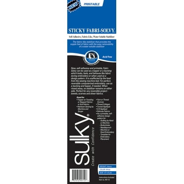 Sulky Ultra-Solvy Water-Soluble Stabilizer Roll, 12" x 8 yds - Walmart.com