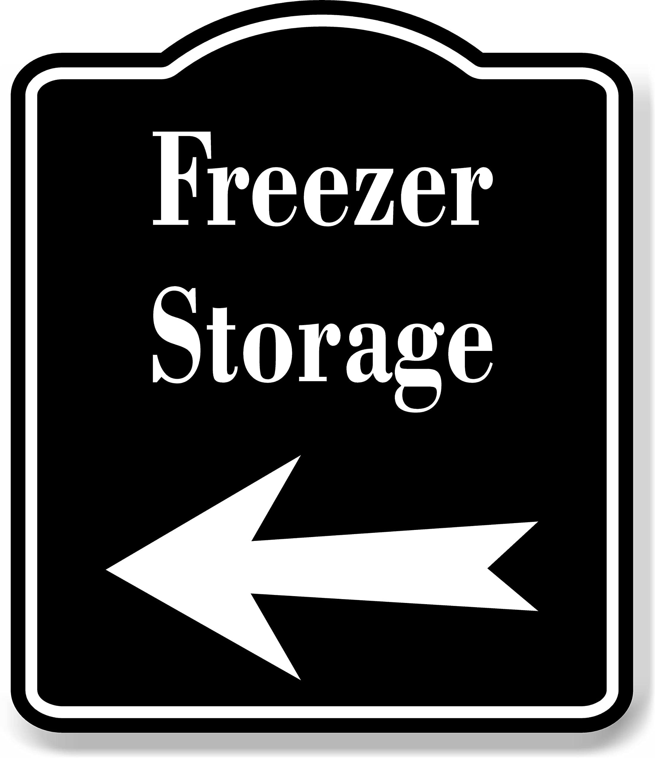 Freezer Storage Left Arrow BLACK Aluminum Composite Sign - Walmart.com