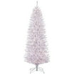 Puleo International 7.5' Pre-Lit Slim Flocked Fraser Fir Artifical ...