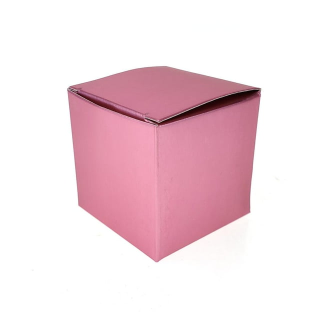Cube Metallic Paper Gift Favor Boxes, 2-Inch, 24-Count, Pink - Walmart.com