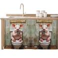 Bathroom Pig Cabinet Curtain 32"Wx55"L, Dustproof Pantry Door Curtain ...