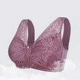 Harmtty Stretchy Elderly Women's Lace Bra, Wide Shoulder Straps, Front ...