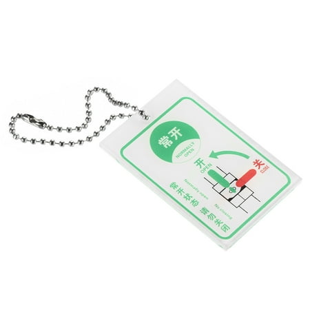 Valve Identifier Tag, Acrylic Normally Open Valves Status Sign Labeling ...