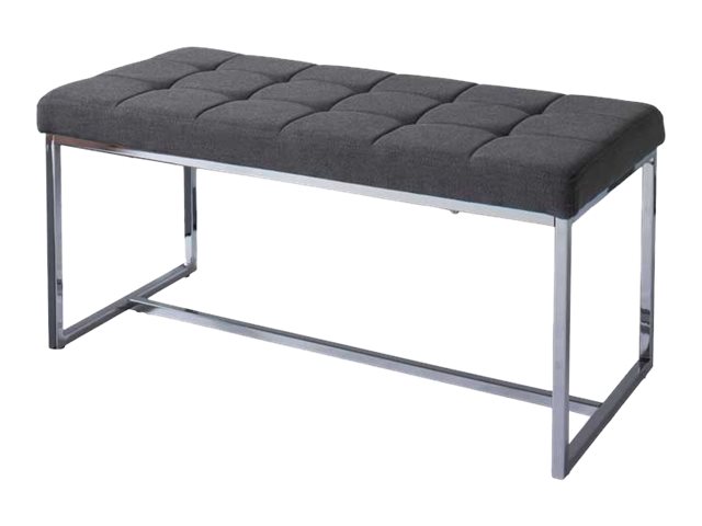 CorLiving Modern Fabric Wide Bench with Chrome Base - Walmart.com