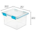 Sterilite 32 Qt Clear Storage Bins with Gasket Lids, Stackable, 12 Pack ...