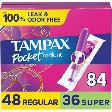 Tampax Radiant Tampons Trio Pack Light/Regular/Super Unscented (80 ...