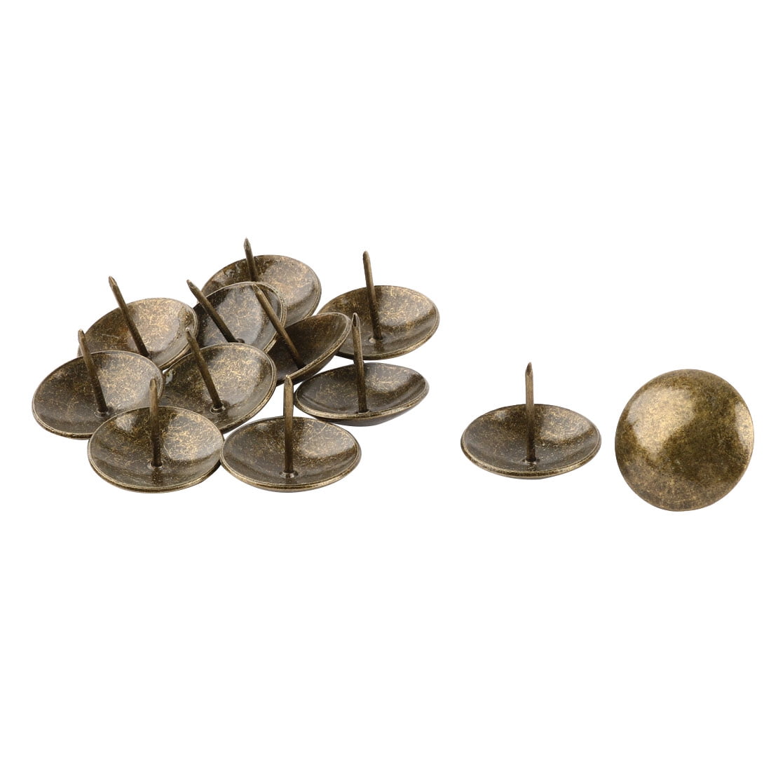 Metal Furniture Desk Desktop Hat Pushpin Tack Nail Bronze Tone 30mm Dia ...