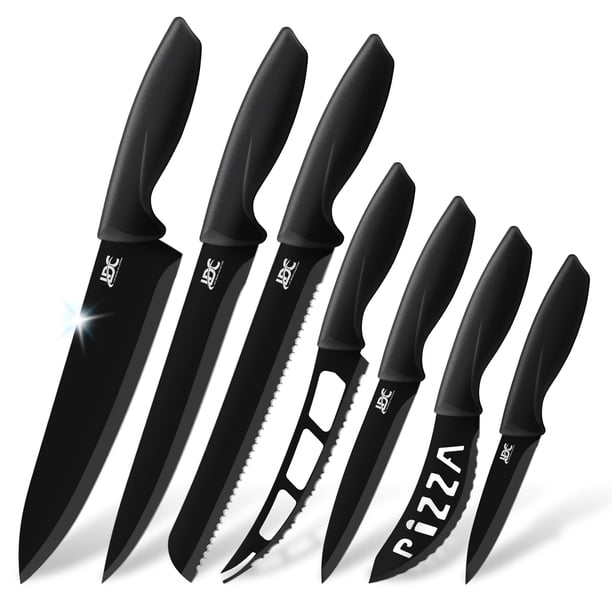 Lux Decor Collection Kitchen Knife Set 7 Pieces Stainless Steel ...