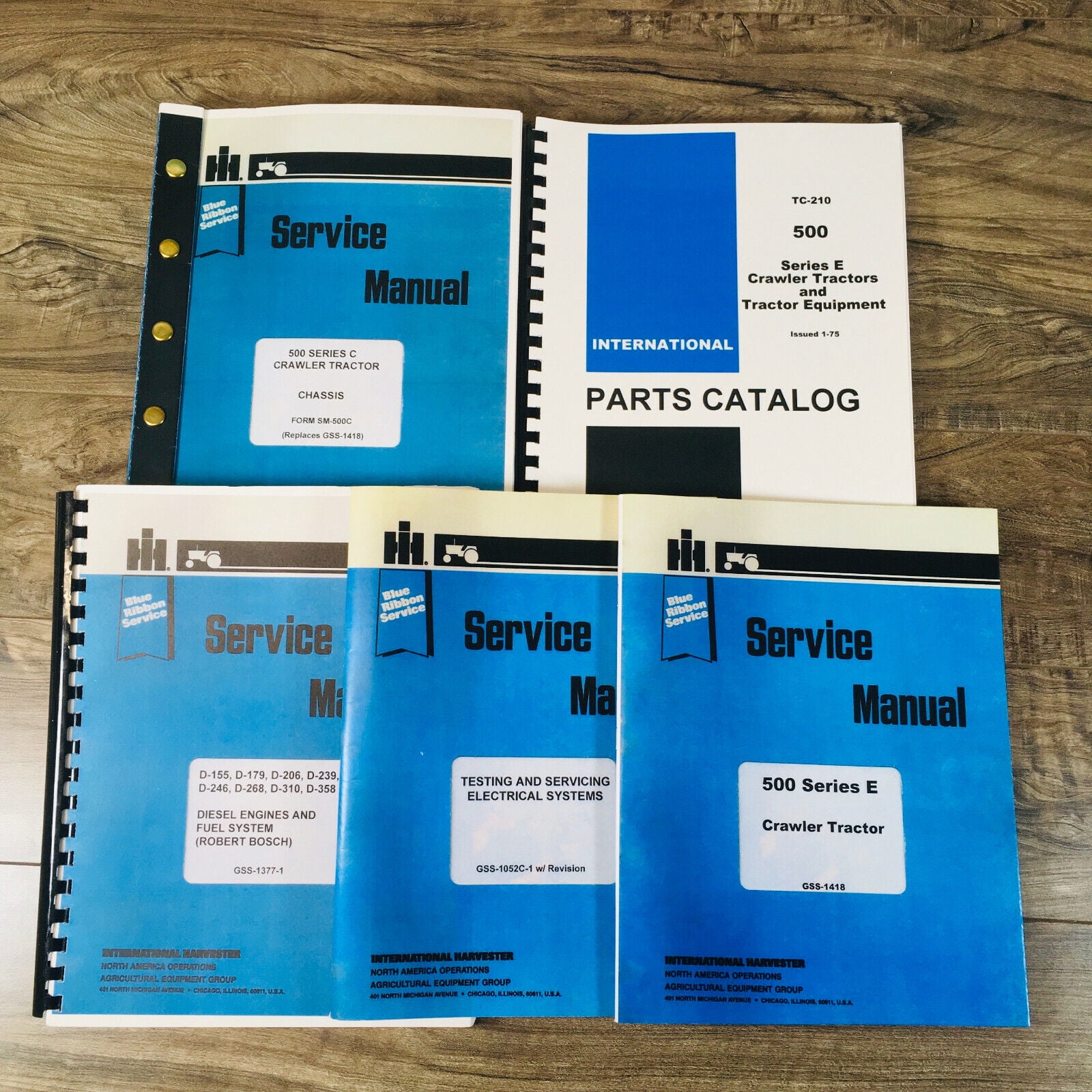 INTERNATIONAL 500 SERIES E CRAWLER TRACTOR SERVICE PARTS MANUAL SET ...