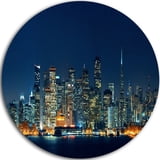 Design Art San Francisco Skyline at Night' Ultra Glossy Cityscape Metal ...