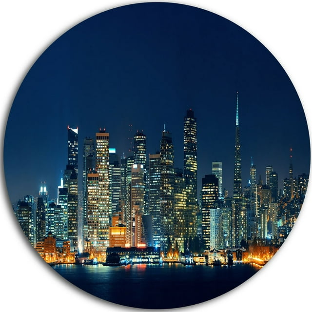 Design Art San Francisco Skyline at Night' Ultra Glossy Cityscape Metal ...