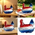 AOOOWER 4th of July Red White Blue Hen Glass Jar For Snacks Dry Fruits ...