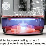 Chefman Lightning 1.8L Custom-Temp Electric Kettle, 1750W with Tea Infuser - Stainless Steel ...