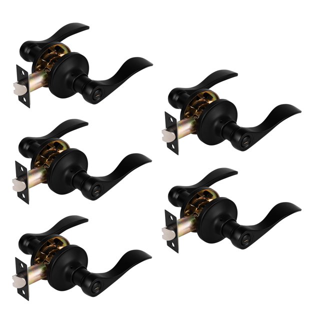 Knobelite (5 Pack) Privacy Door Lever[Thumb Turn Lock on The Inside ...