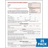 Employment Application Form, 8.5 x 11, Job Application, 25 Pack, Made ...