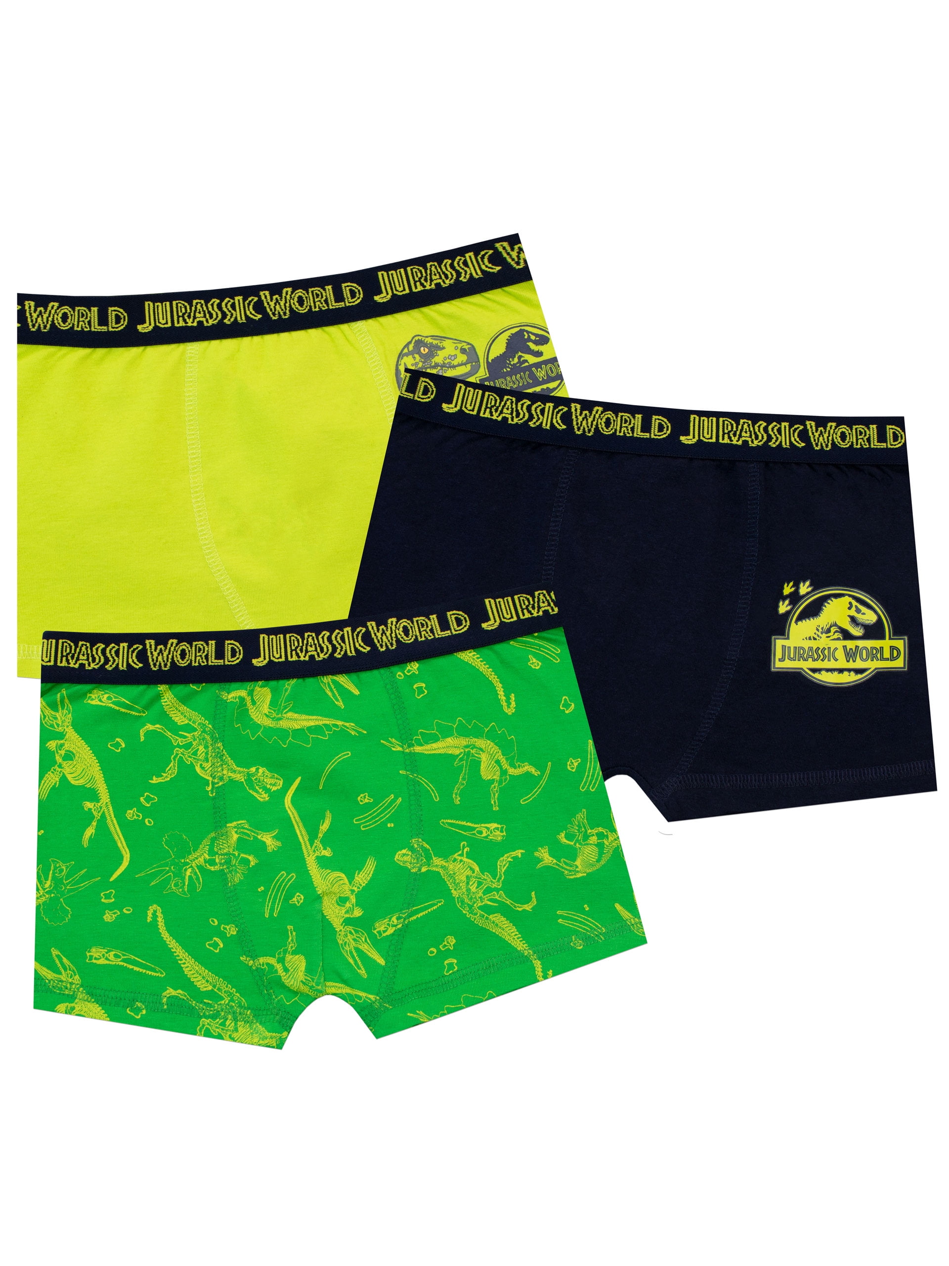 Jurassic World Boys Dinosaur Briefs 3 Pack Green Sizes 6 - 14 - Walmart.com
