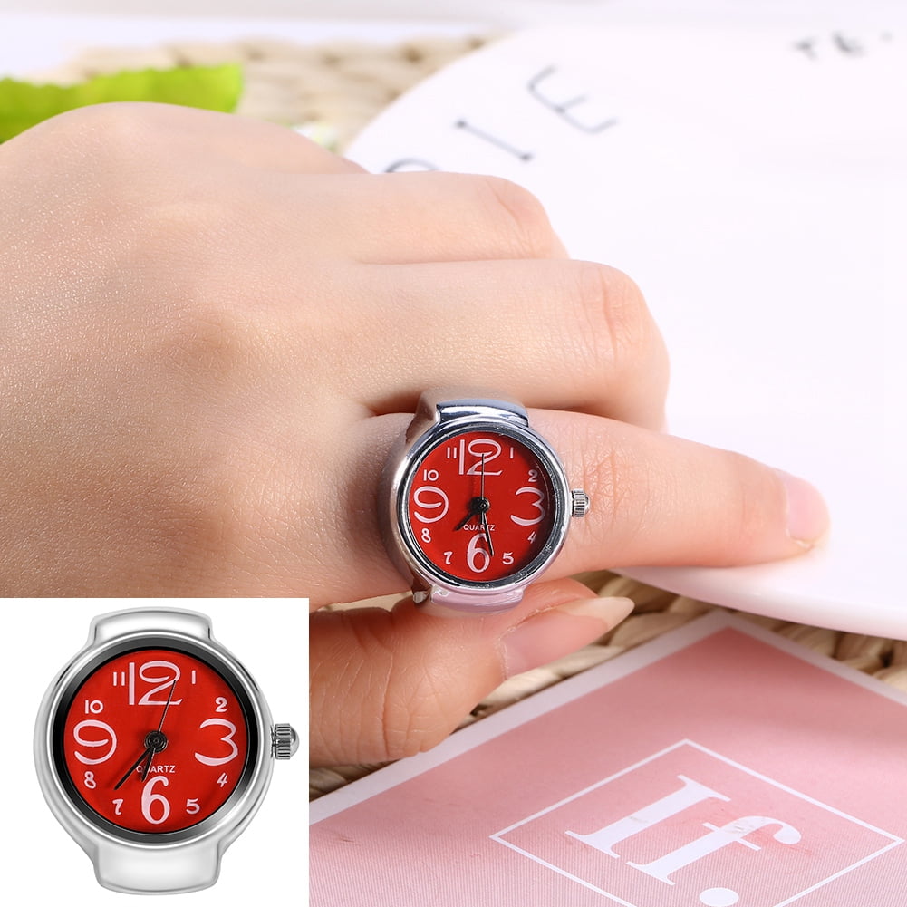 Mgaxyff Round RingWatch,8Colors Fashionable Women Men Quartz Analog ...