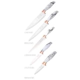 Elle Decor 5-Piece Professional Kitchen Knife Set with Block and Marble ...