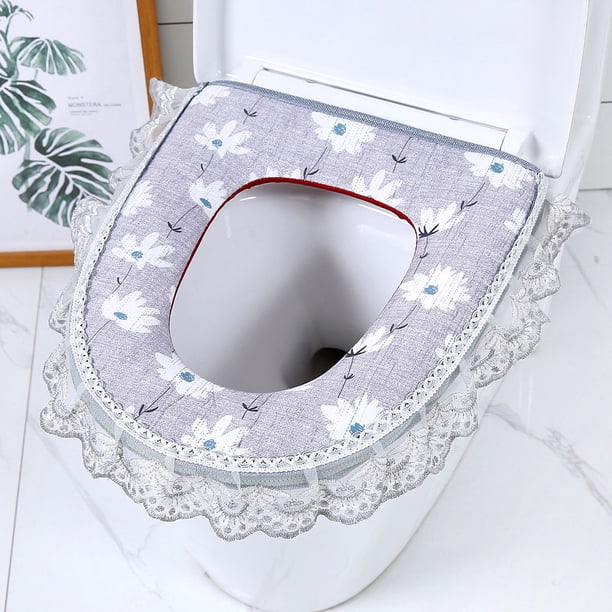SHAR 1 Pieces Household Waterproof Toilet Seat(Gray Lace), Universal ...