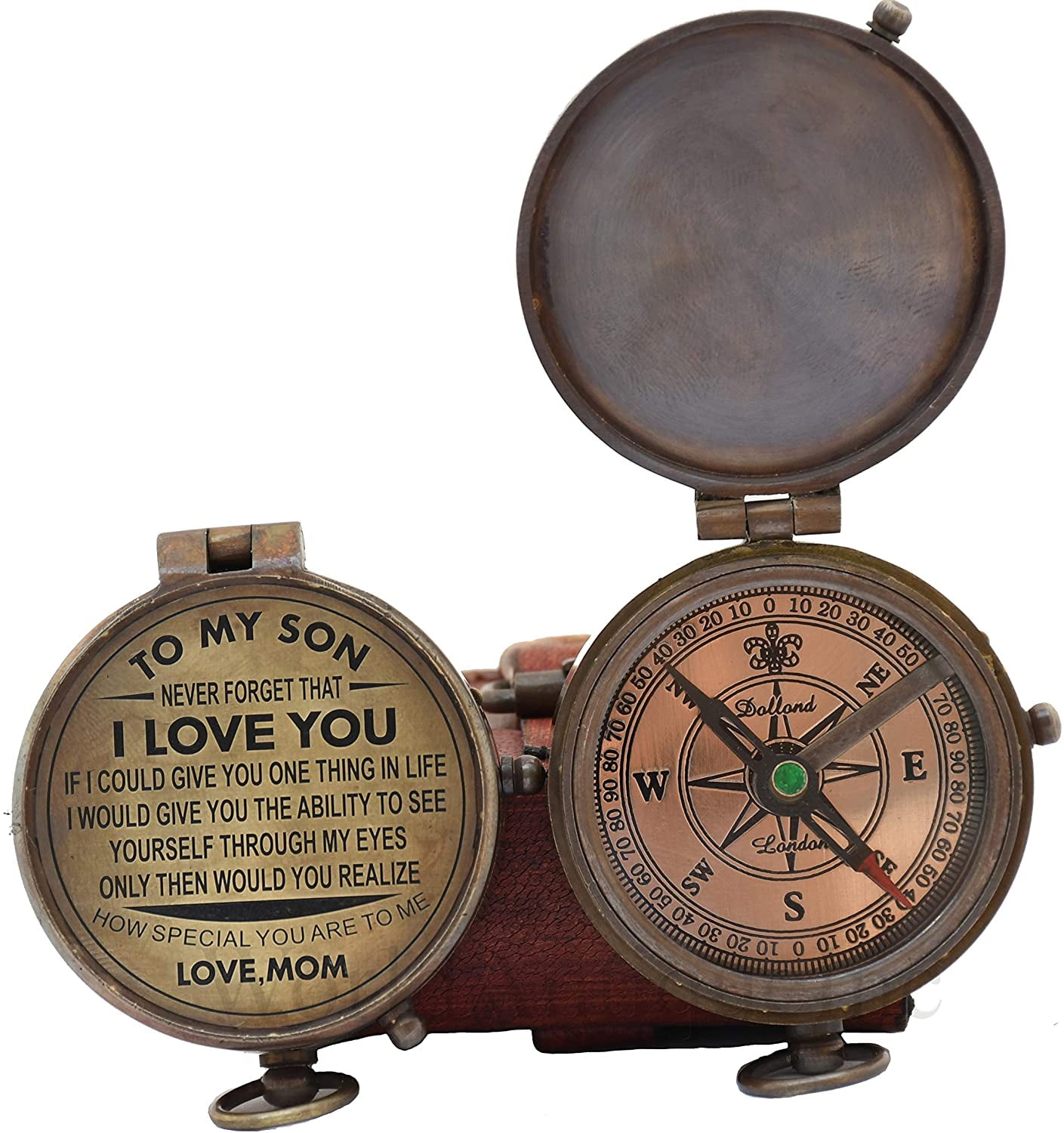 Engraved Brass Compass Gift to My Son/to Our Son/Nautical Gift for Son ...
