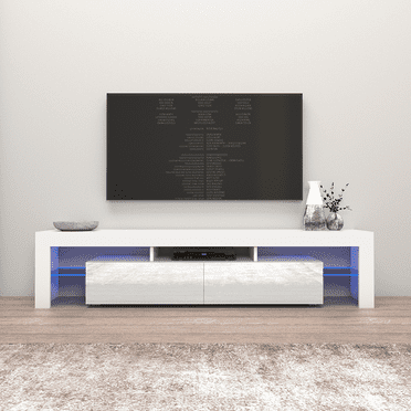 Eva TV Stand for TVs up to 85", Modern High Gloss 77" Entertainment ...